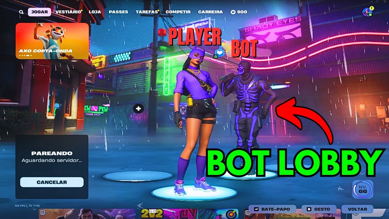 COMO JOGAR UM BOT LOBBY NO FORTNITE 2025 - BATTLE ROYALE (TUTORIAL E FUNCIONANDO) - YouTube