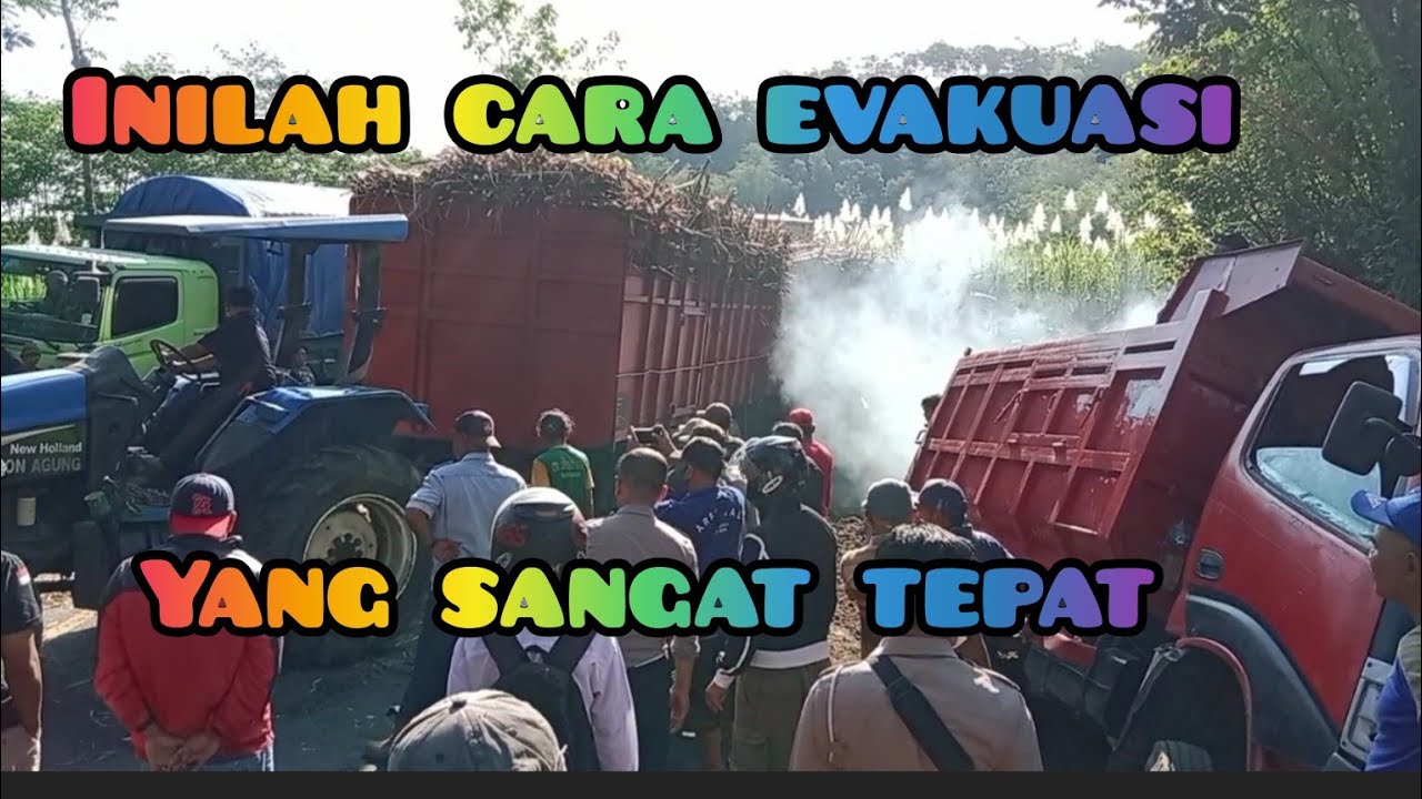 evakuasi truk gandeng di tanjakan leter s - YouTube
