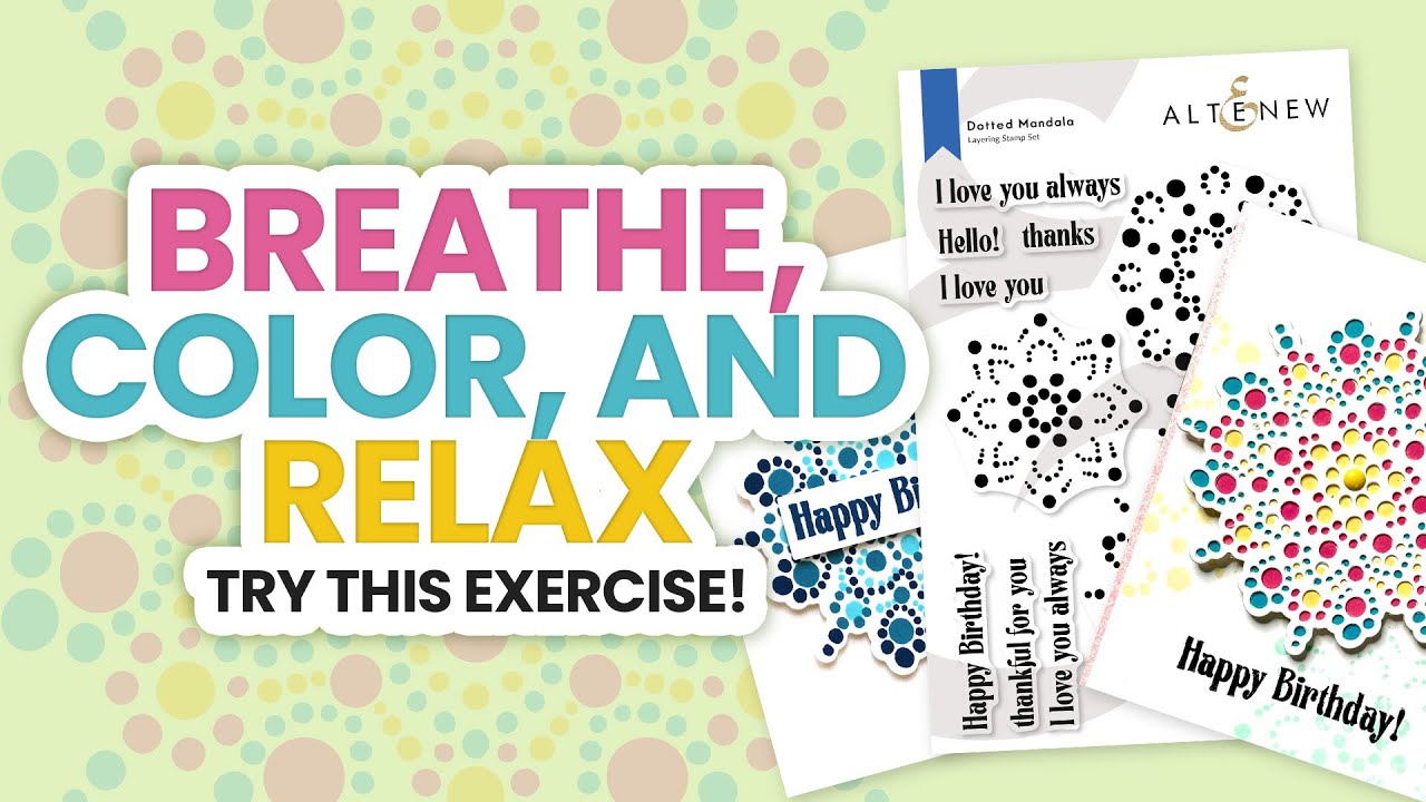 Relaxing Mandala Coloring and Breathing Exercise for Crafters - YouTube