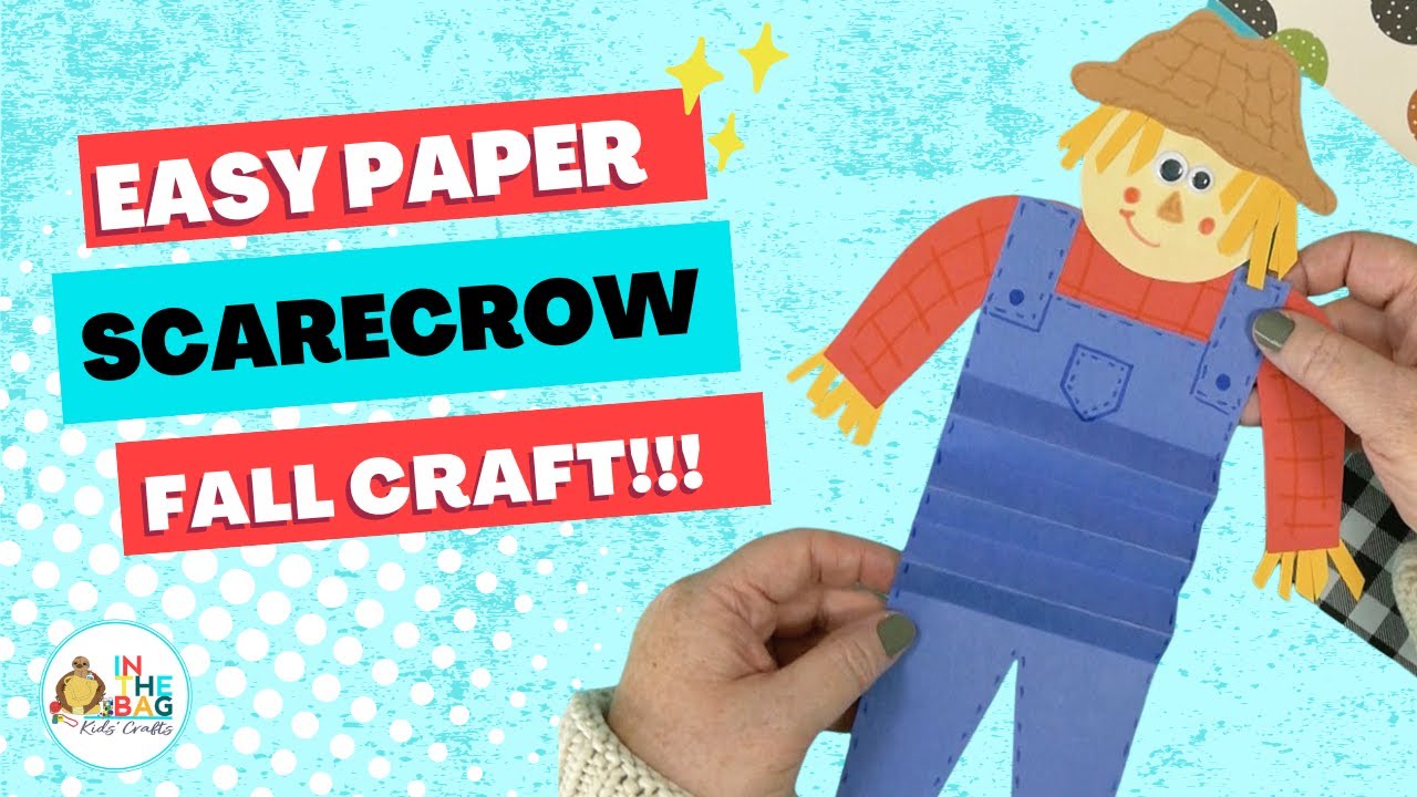 Easy Paper Scarecrow Craft for Kids - YouTube