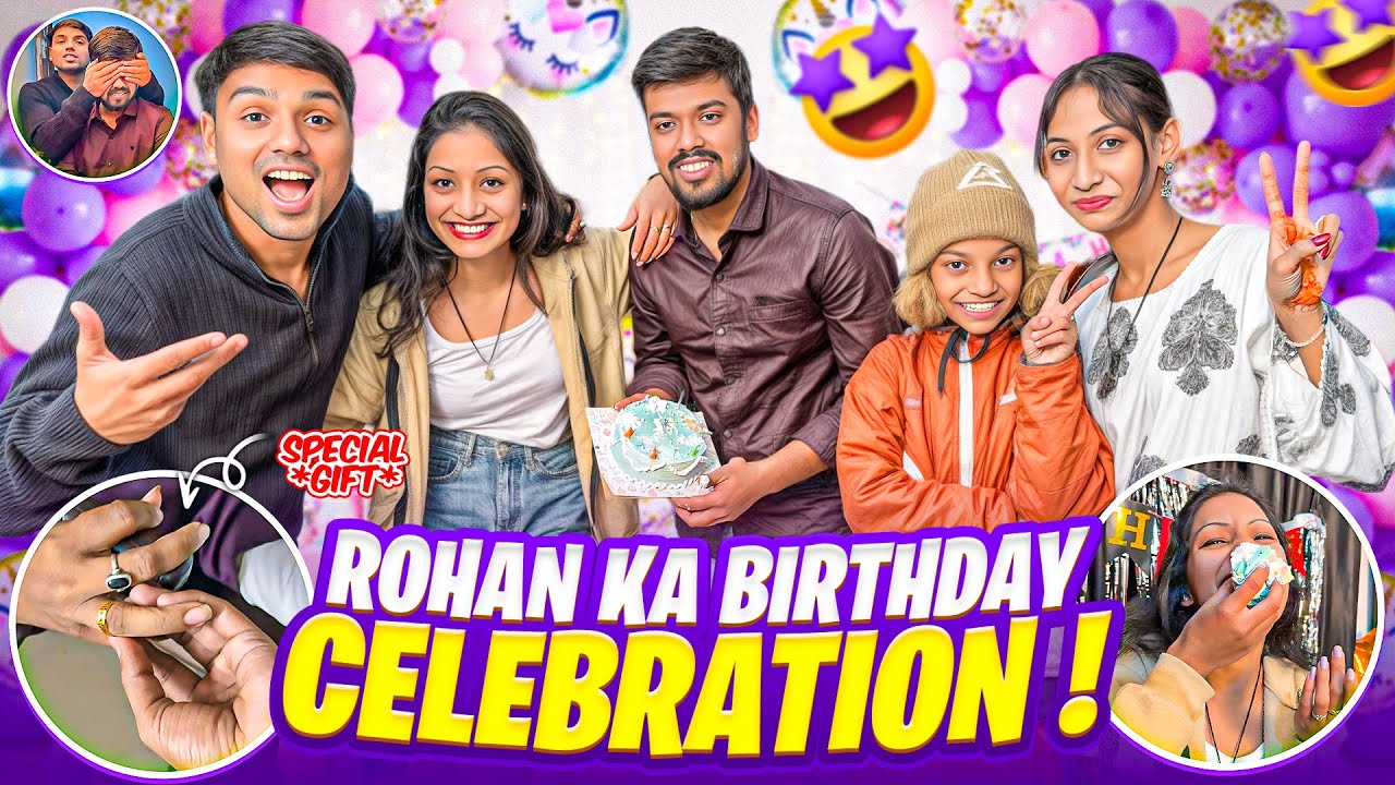 Rohan Ka Birthday Celebration 🥳 Gold Ring 💍 gift krdi 😍 GF ne - YouTube