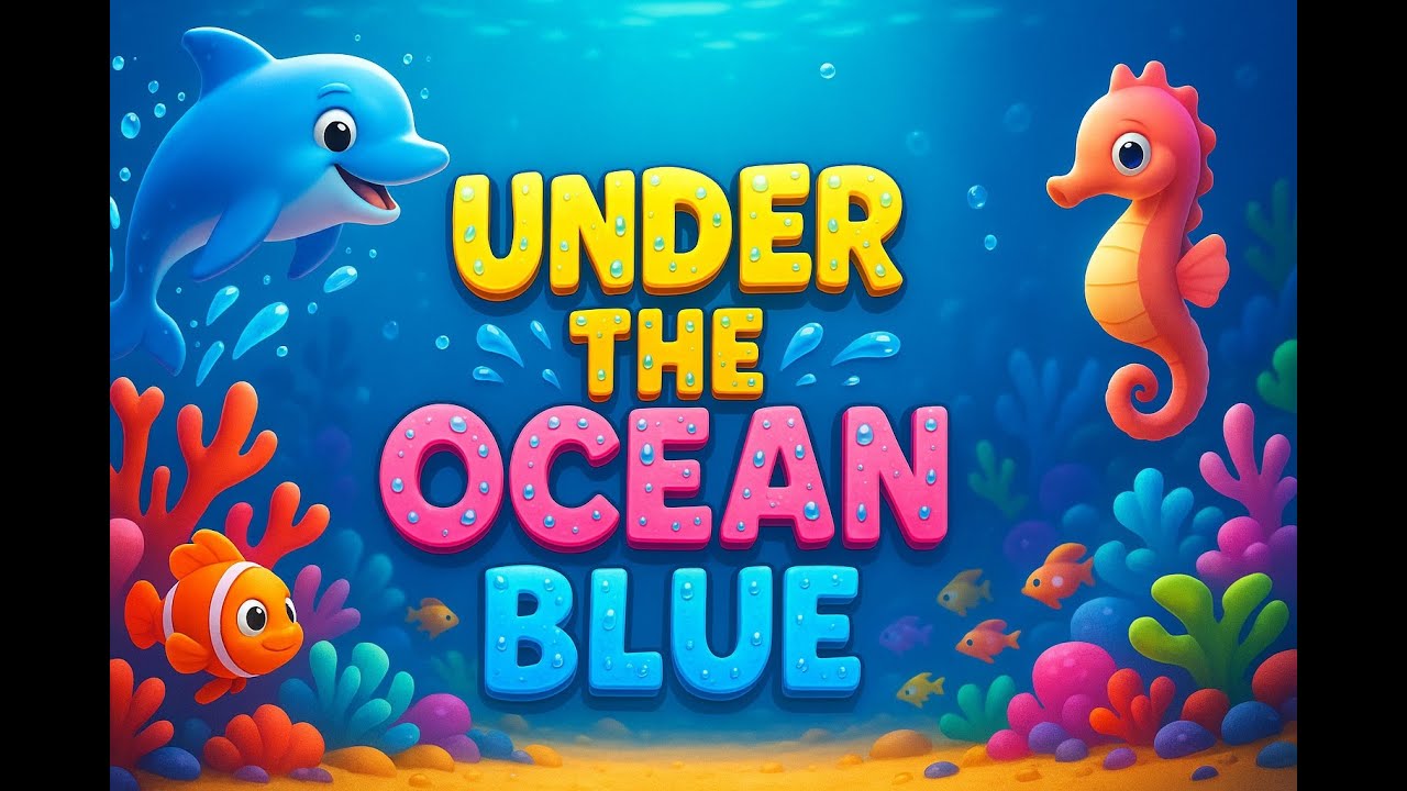 Under the Ocean Blue 🌊 | Soothing Bedtime Poem for Kids | Ocean Animals ...