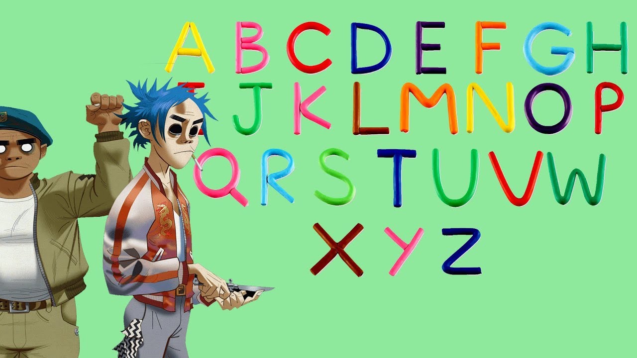 learn the alphabet with gorillaz - YouTube