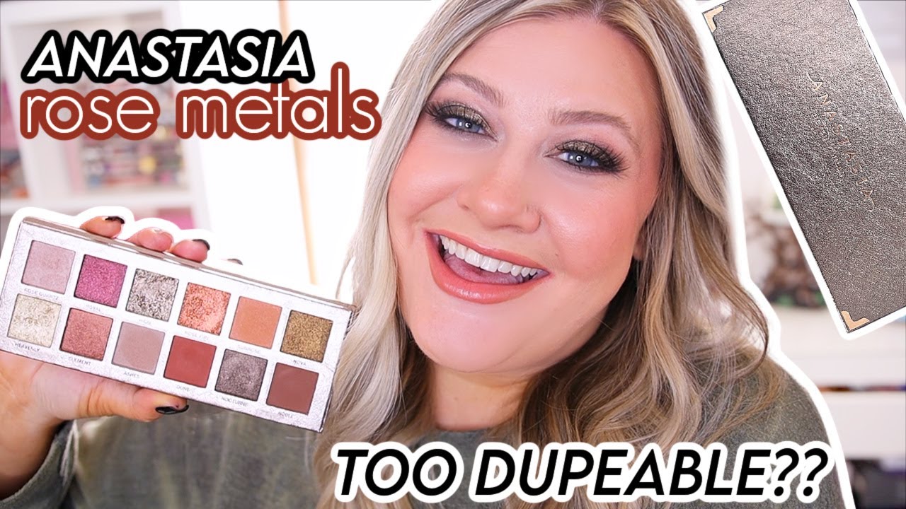 ANASTASIA ROSE METALS PALETTE REVIEW, SWATCHES, & 2 LOOKS! - YouTube