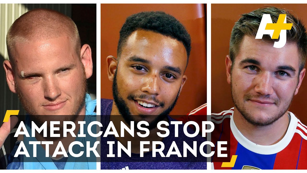 Three Americans Thwart Gun Attack On Train In France - YouTube