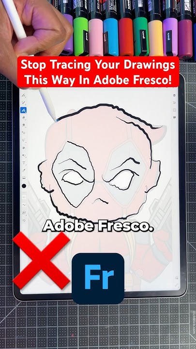 Stop Tracing Your Drawings This Way! 😡 Adobe Fresco Tutorial #art #shorts #graphicdesign - YouTube
