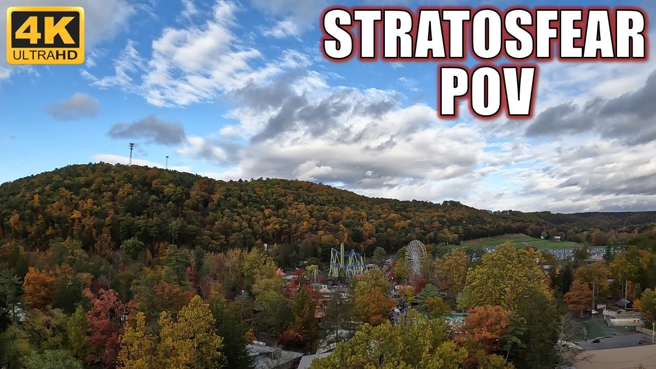 Stratosfear POV (4K 60 FPS, 2023 Day), Knoebels ARM/Larson Drop Tower ...