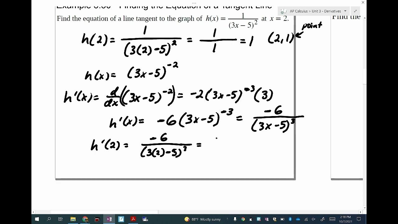 3.6 - The Chain Rule (Pt. 1) - YouTube