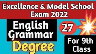 English Grammar Excellence Model School Exam 2022 Soe Som Exam 2022 ...