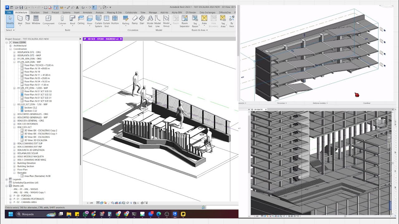 Revit - Galerias de Escaleras y Rampas - YouTube