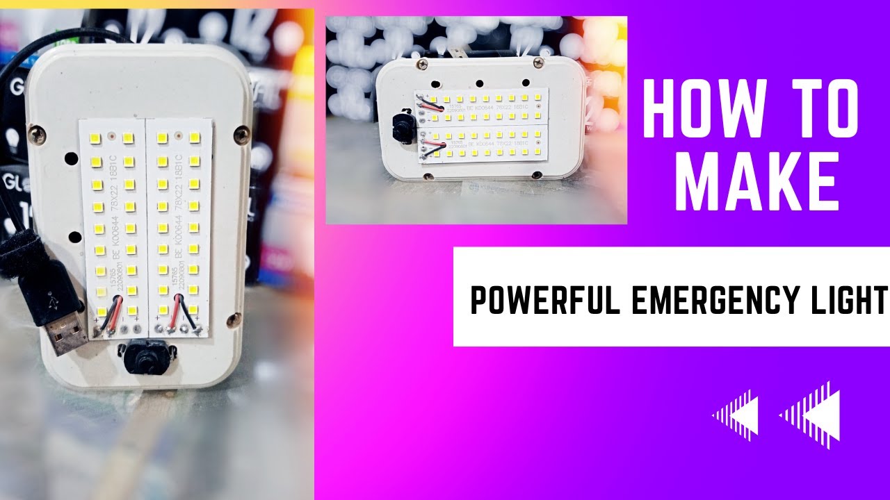 How to make powerful emergency light dc at home || dc emergency light ...