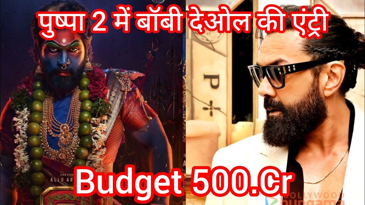 अल्लू अर्जुन की फिल्म पुष्पा 2 में बॉबी देओल की एंट्री budget 500.Cr ...