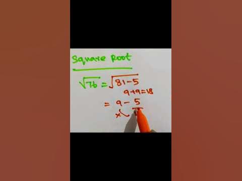 Square root of 76 (short tricks) very easy method #squareroot # ...