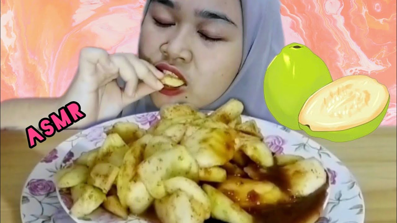 Mukbang Jambu Krystal Shake Sambel Rujak | ASMR Sound / Mukbang Indonesia - YouTube