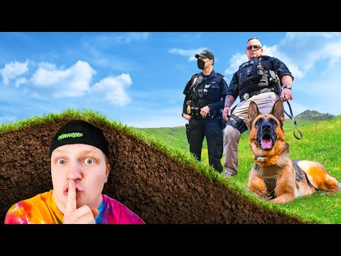 Hiding UNDERGROUND From POLICE! HIDE & SEEK Challenge