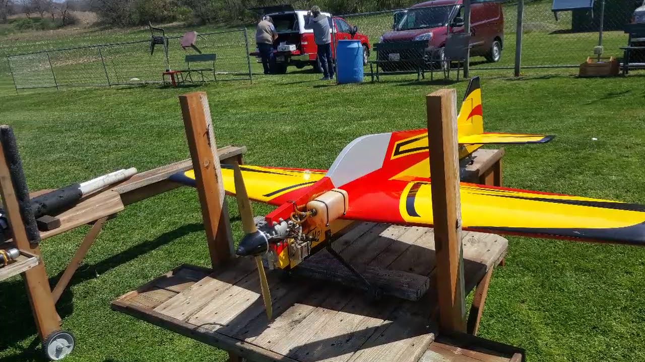OHIO MODEL PLANES 70in FUSION with 20cc VVRC ENGINE. Guest pilot D.W ...