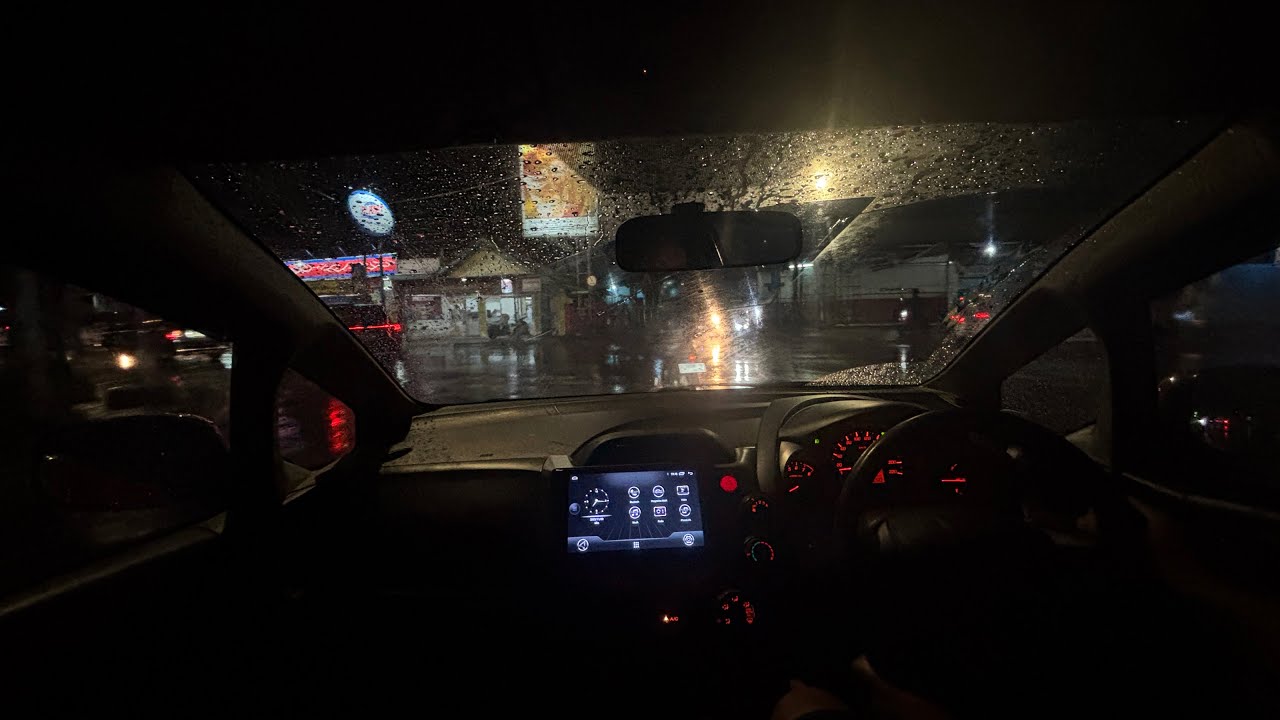 Overcome Insomnia by Driving a Car in Heavy Rain at Night - YouTube