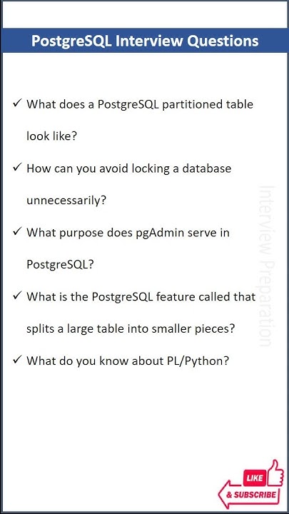 Most Asked PostgreSQL Interview Questions #shortsvideo #postgresql - YouTube