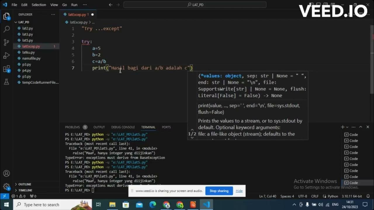 Apa itu Eksepsi dalam Python? - YouTube