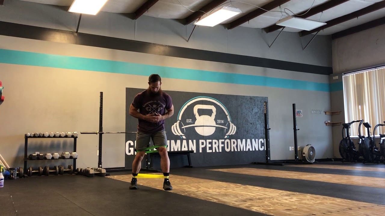Staggered Stance Lateral Band Walks | GPS Human Performance - YouTube