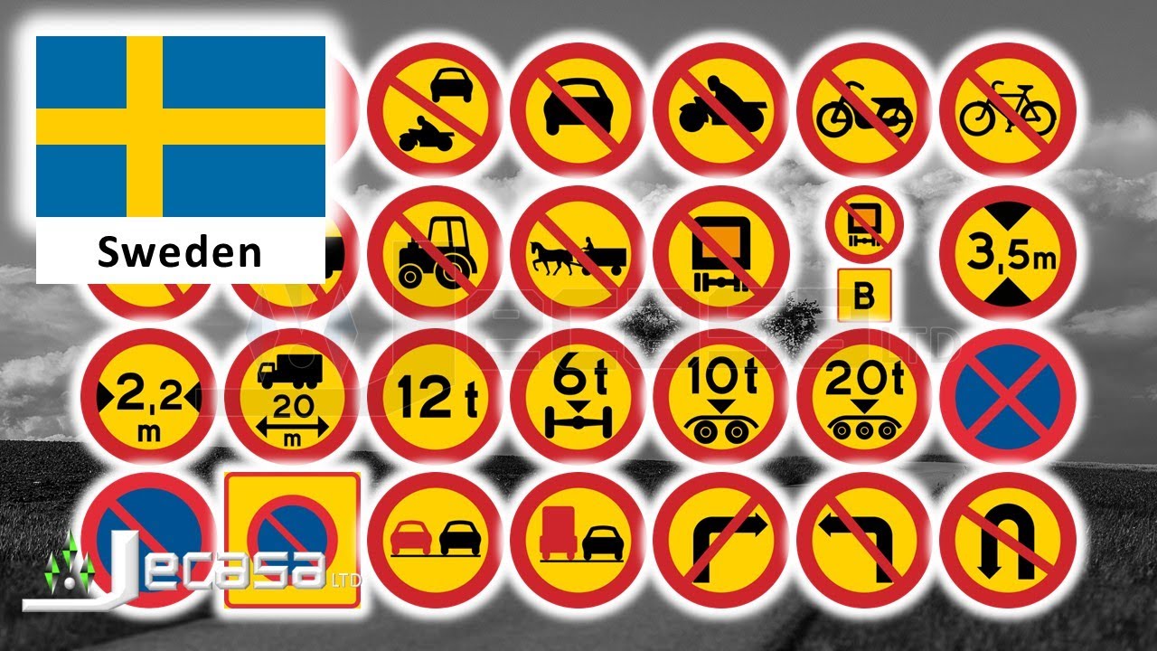 Prohibitory Traffic-Road Signs in Sweden (Stockholm, Gothenburg, Malmö ...