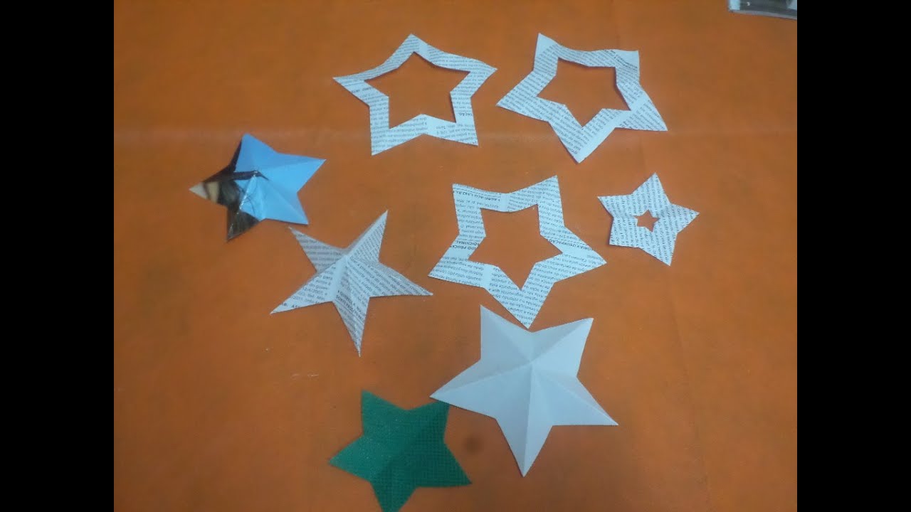 COMO CORTAR ESTRELAS DE PAPEL - YouTube