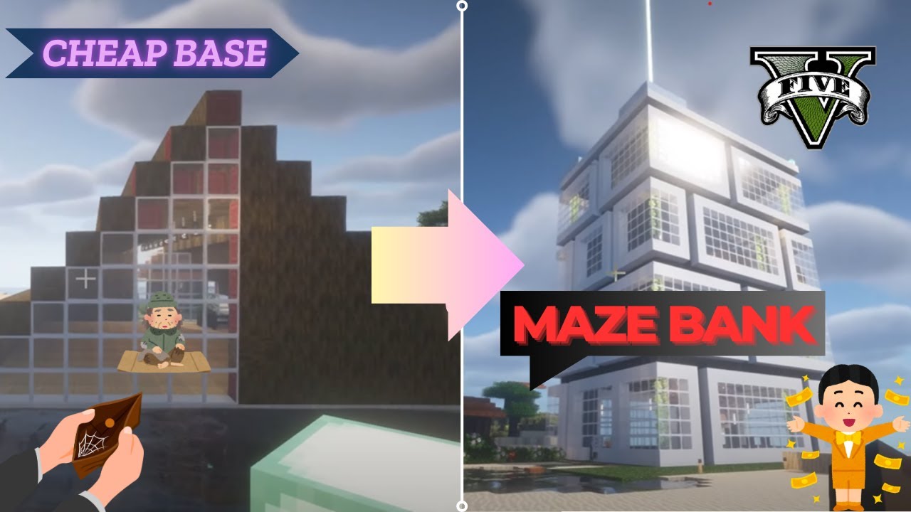 BUILDING MAZE BANK #architecture #building #minecraft #tutorial - YouTube