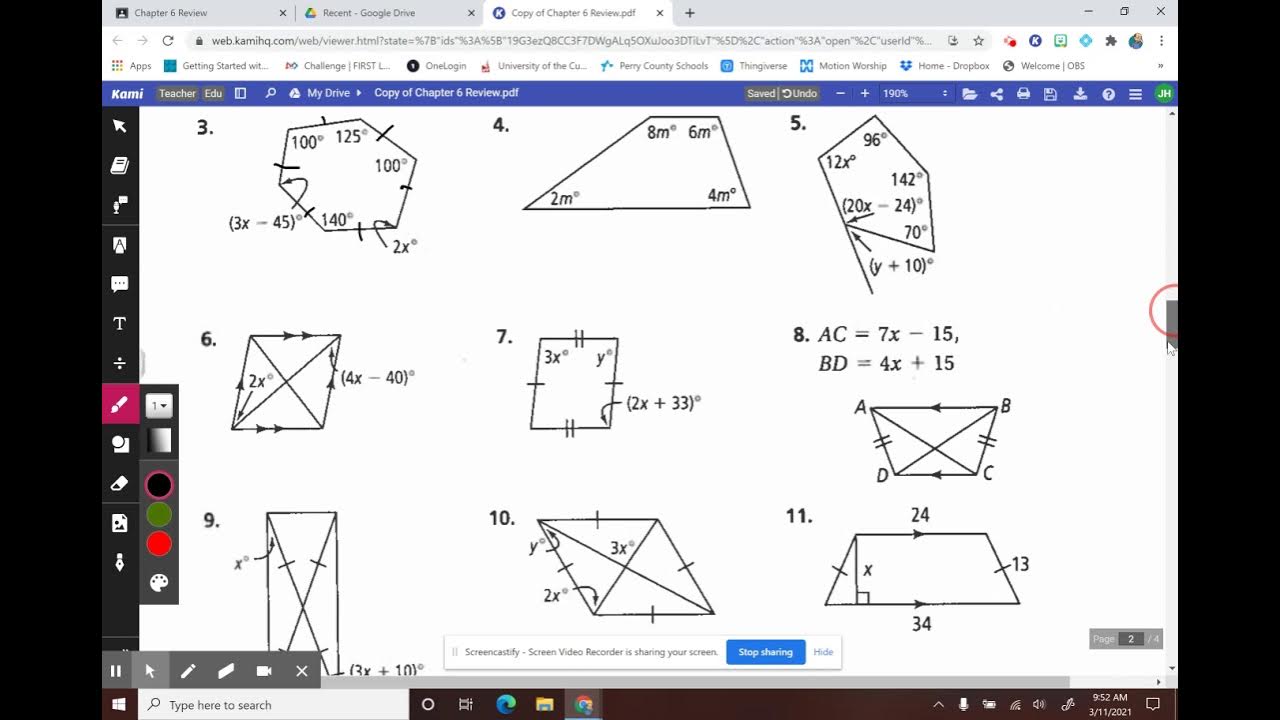 Geometry - Chapter 6 Review - YouTube