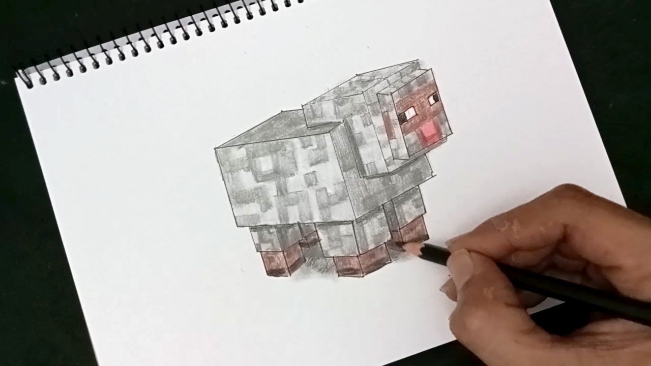 How to draw Minecraft Sheep on paper - YouTube