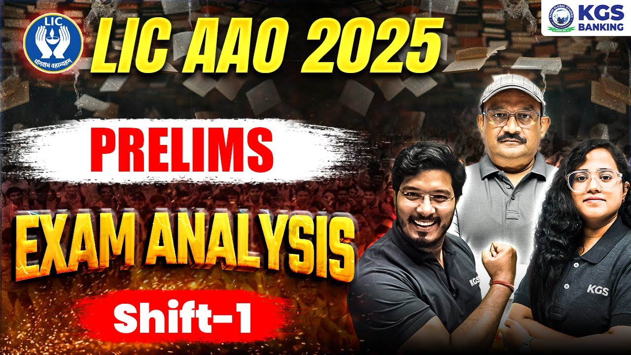 LIC AAO 2025 || Exam Analysis || Prelims Shift-1 Section Wise ...