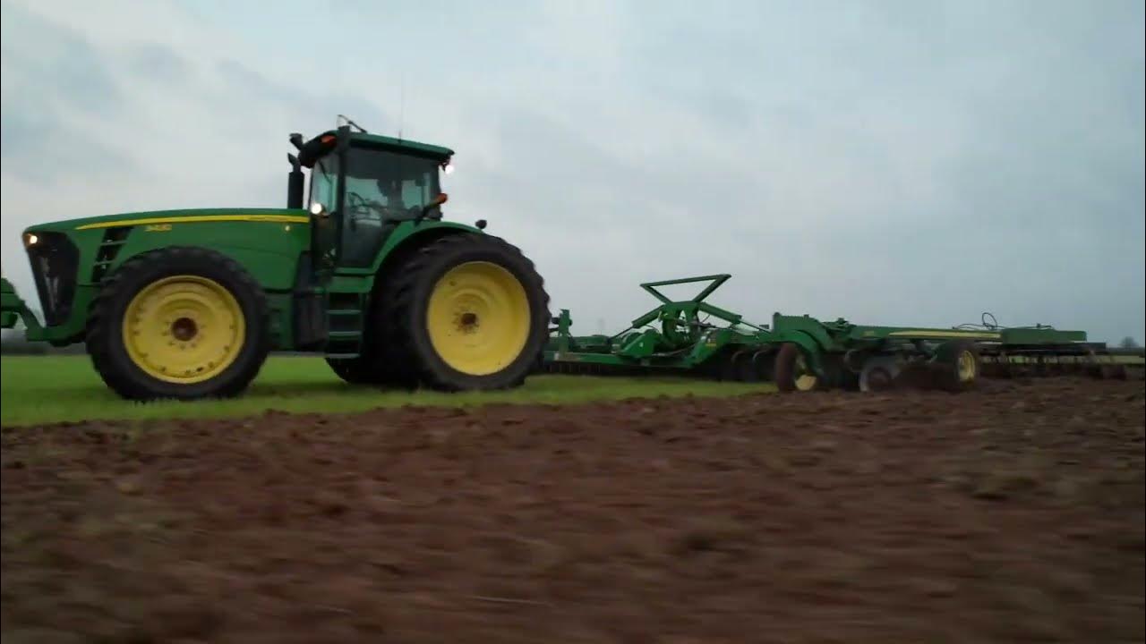 Spring Tillage Disking for Plant 2023 with John Deere 8430 - YouTube