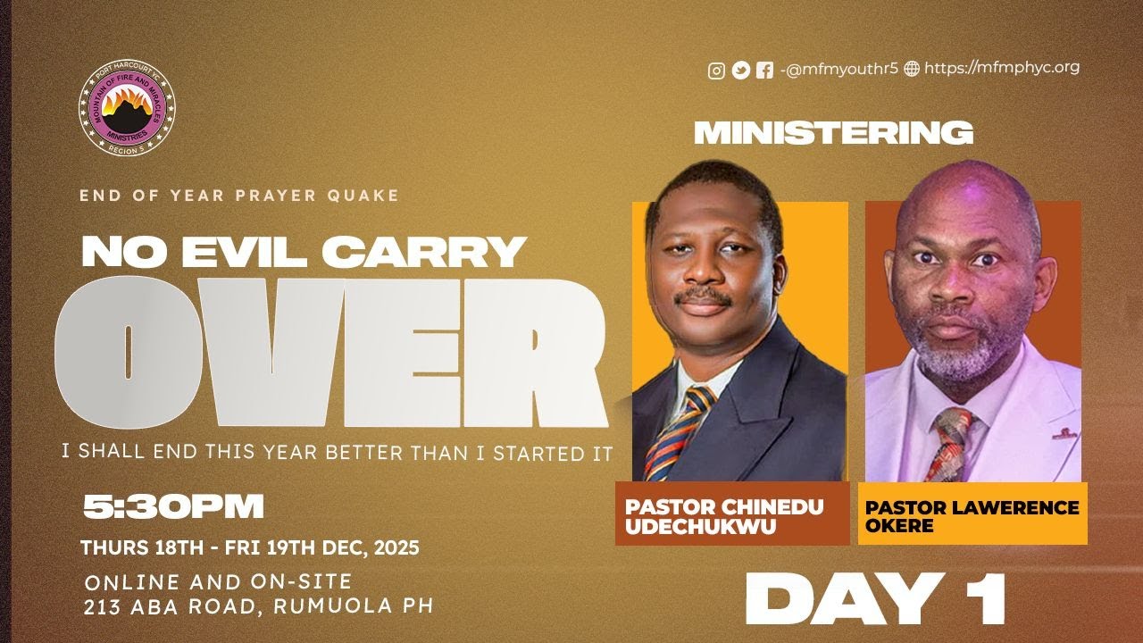 END OF YEAR PRAYER QUAKE || NO EVIL CARRY-OVER || DAY 2 || 19.12.25 ...