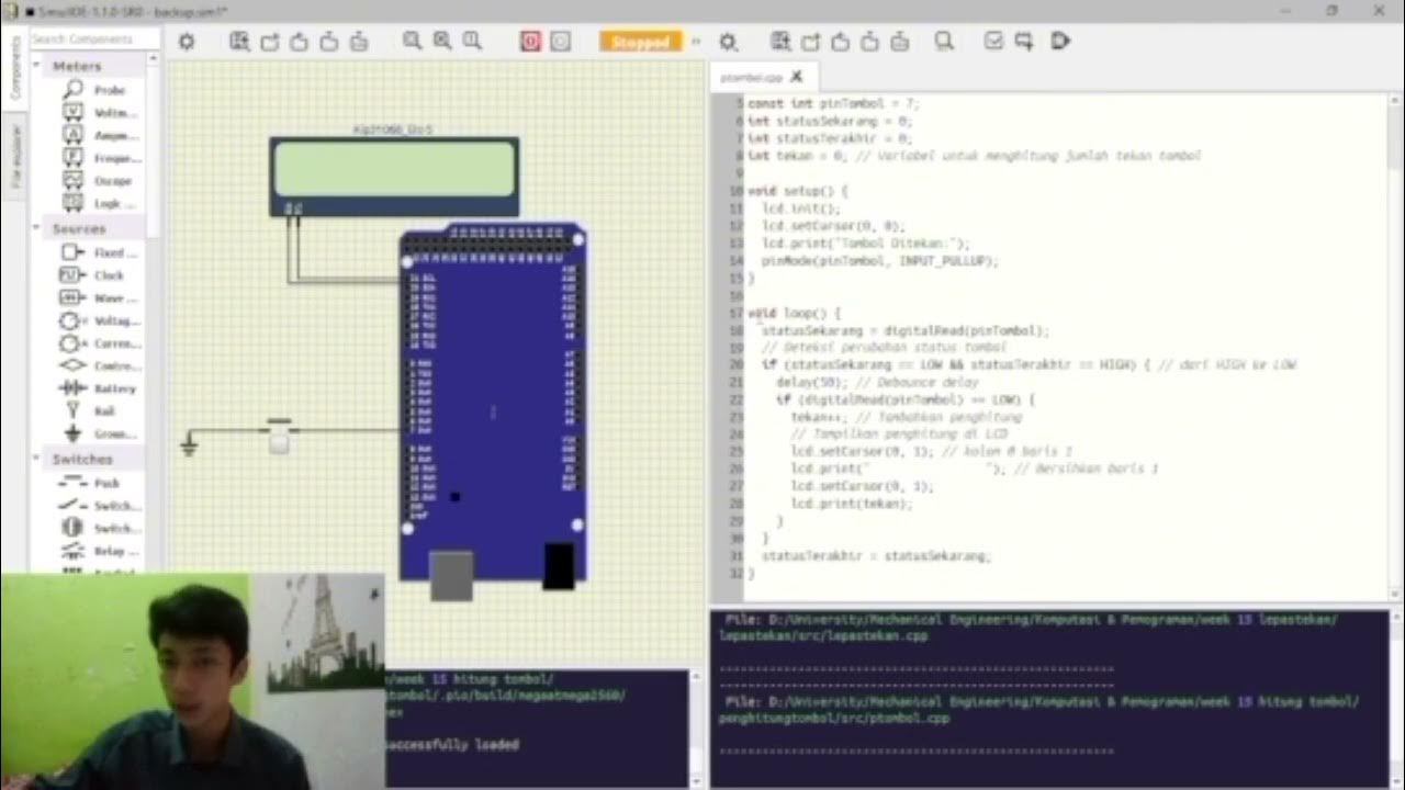 Pembacaan Tombol Secara Realtime Arduino Mega SimulDE - YouTube