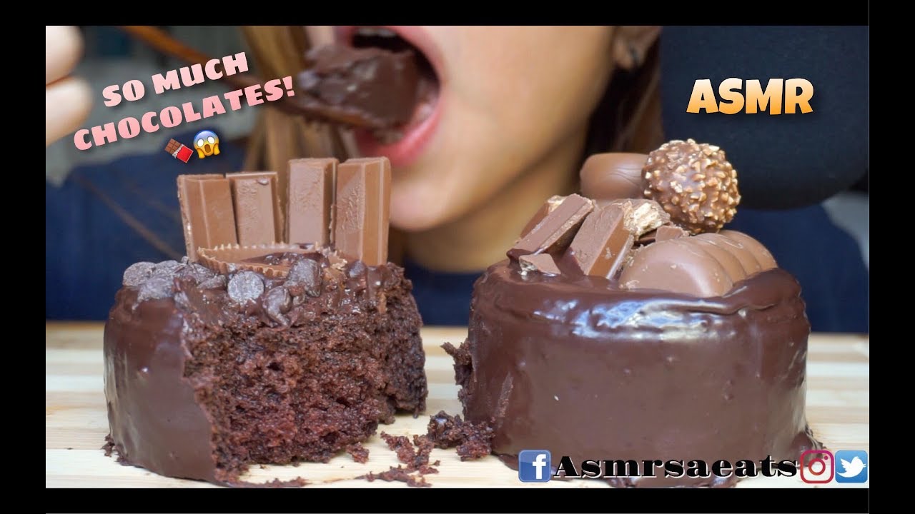 Asmr Homemade Chocolate Overload Cake *NO TALKING* Asmr SA Eats - YouTube