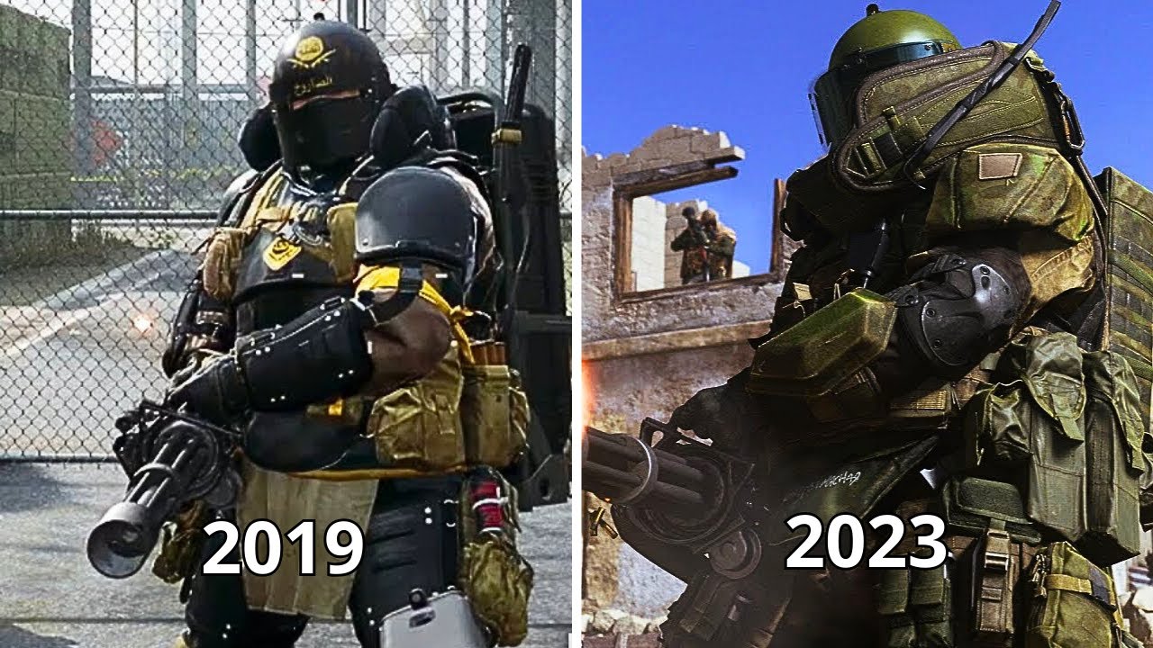 Evolution of Juggernaut in Call of Duty modern warfare 2019 - 2023 ...