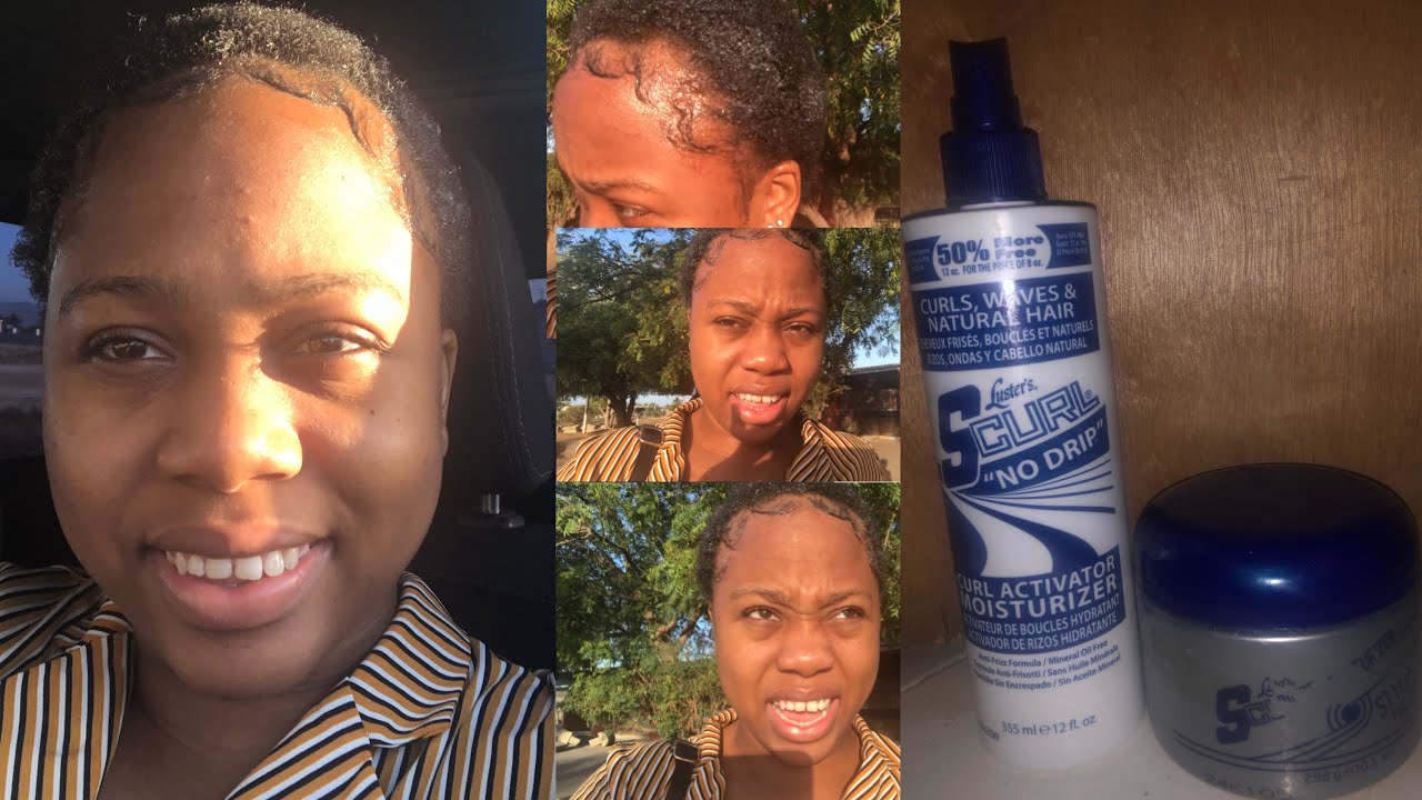 Luster’s S-Curl Texturizer Styling Gel & Spray On Natural 4C hair - YouTube