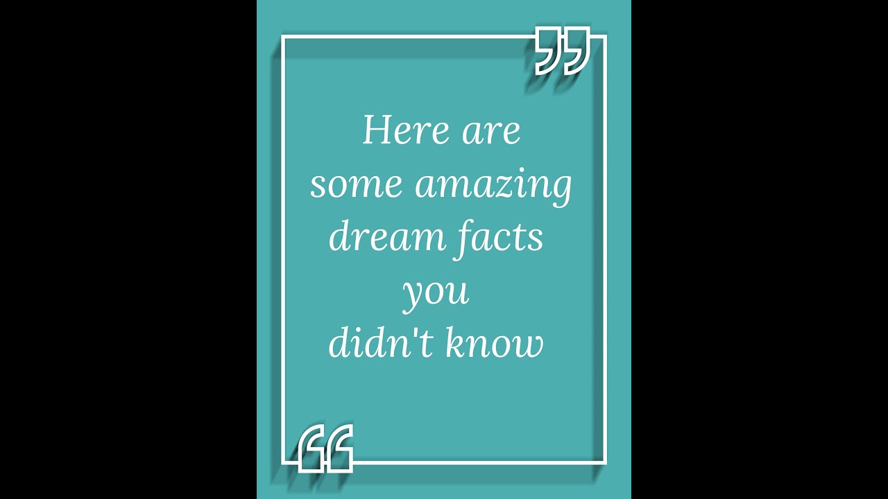 Amazing Facts About Dreams | Dream Facts - YouTube