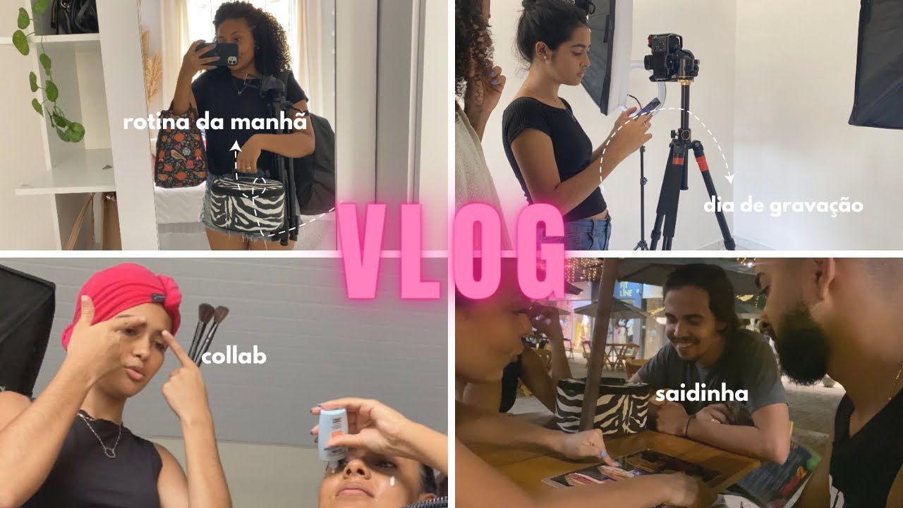 Vlog da minha rotina, dia de gravação, saída entre amigos - YouTube