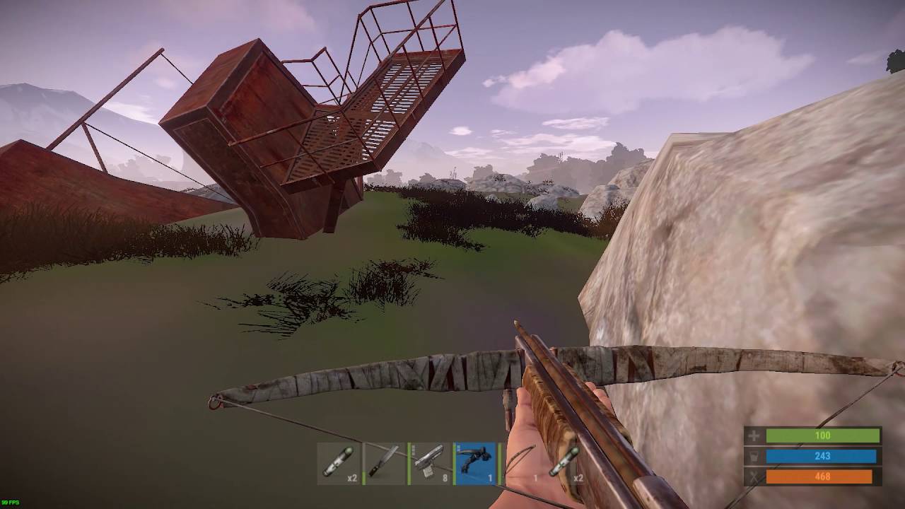 RUST - Vanila PvP - Crossbows at the Satellite dishes - YouTube