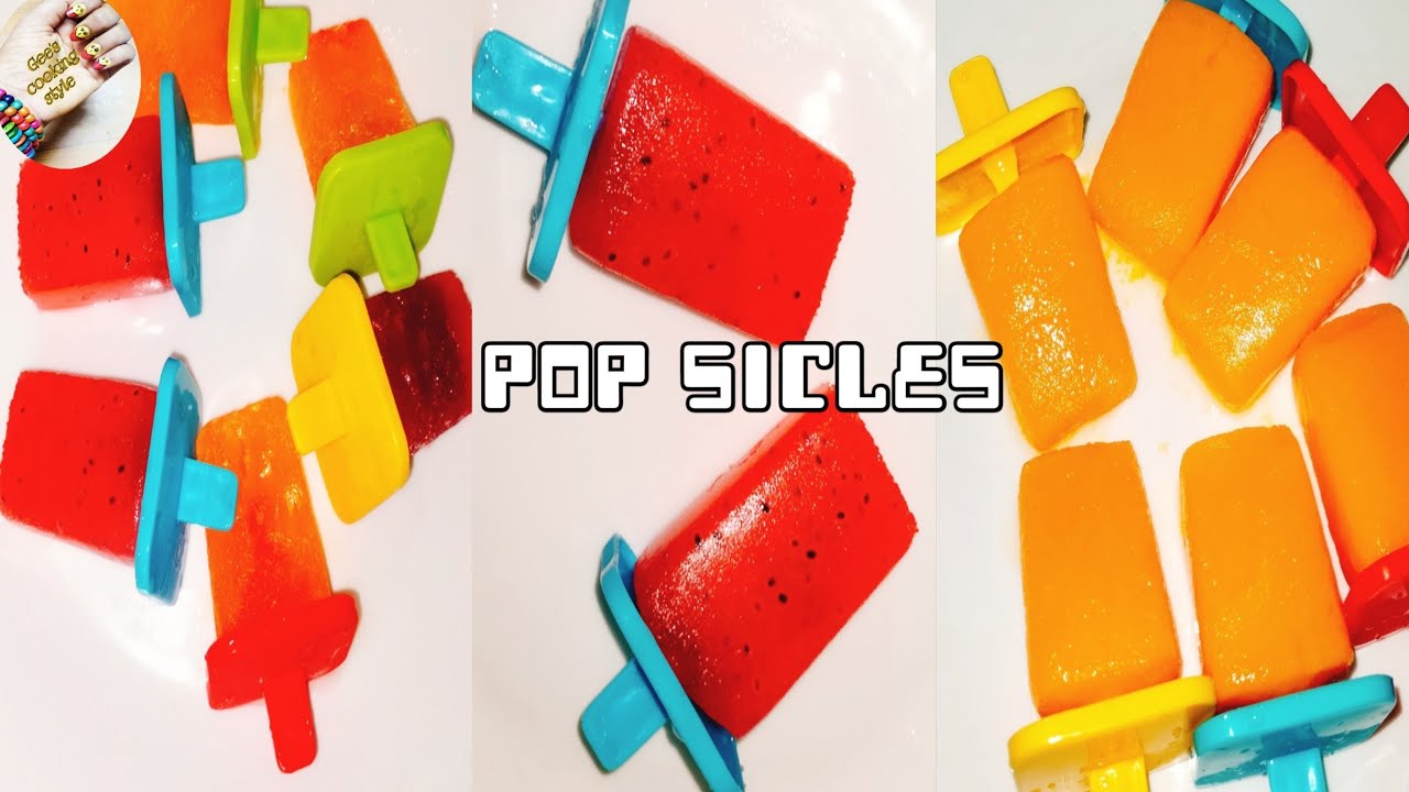 Pop sicle recipe/குச்சி ஐஸ் செய்வது எப்படி?/kuchi ice/ Homemade ice ...