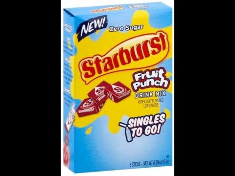 Starburst Singles To Go Fruit Punch Product Review - YouTube