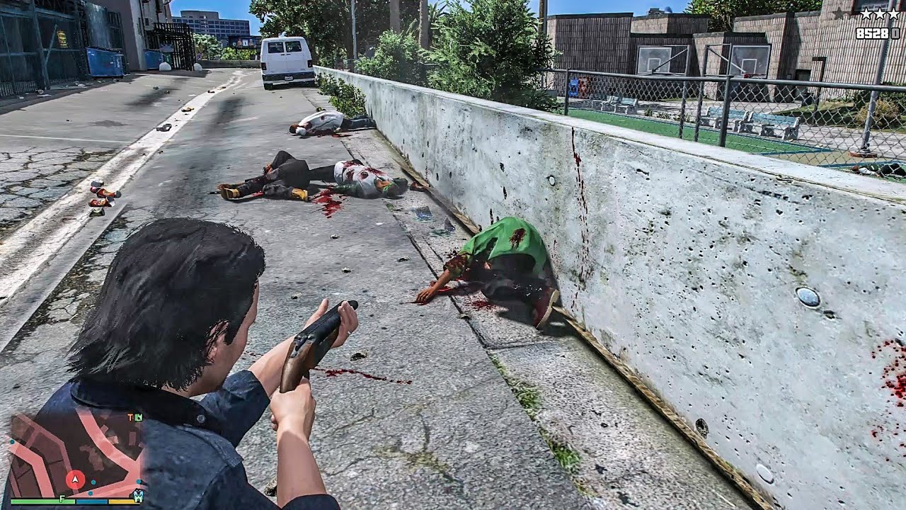 GTA 5 - The Families Gang Shootout + Five Star Escape - YouTube