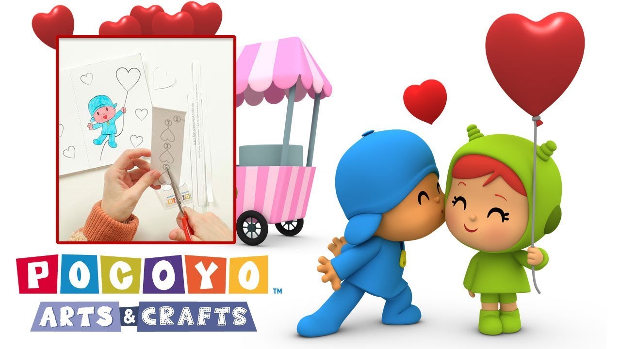💘 POCOYO in ENGLISH📏: Arts & Crafts - Pocoyo's Valentine's Day Card ...