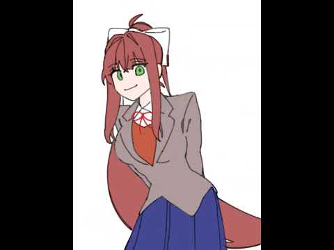 Monika does her pose [DDLC Animation] - YouTube