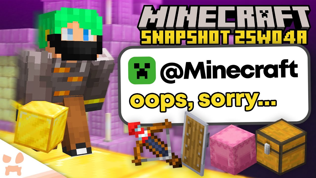 MINECRAFTS BIG NEW MOVEMENT UPDATE + BETTER SHIELDS + CHESTS ARE HERE ...