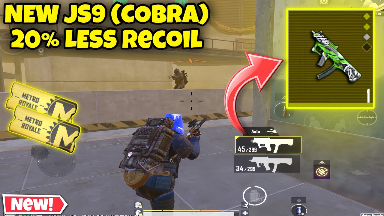 METRO ROYALE NEW JS9(COBRA) WITH LESS RECOIL | PUBG METRO ROYALE ...