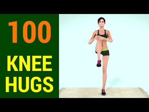 100 Knee Hugs Challenge - At Home Warm-Up and Stretching Workout