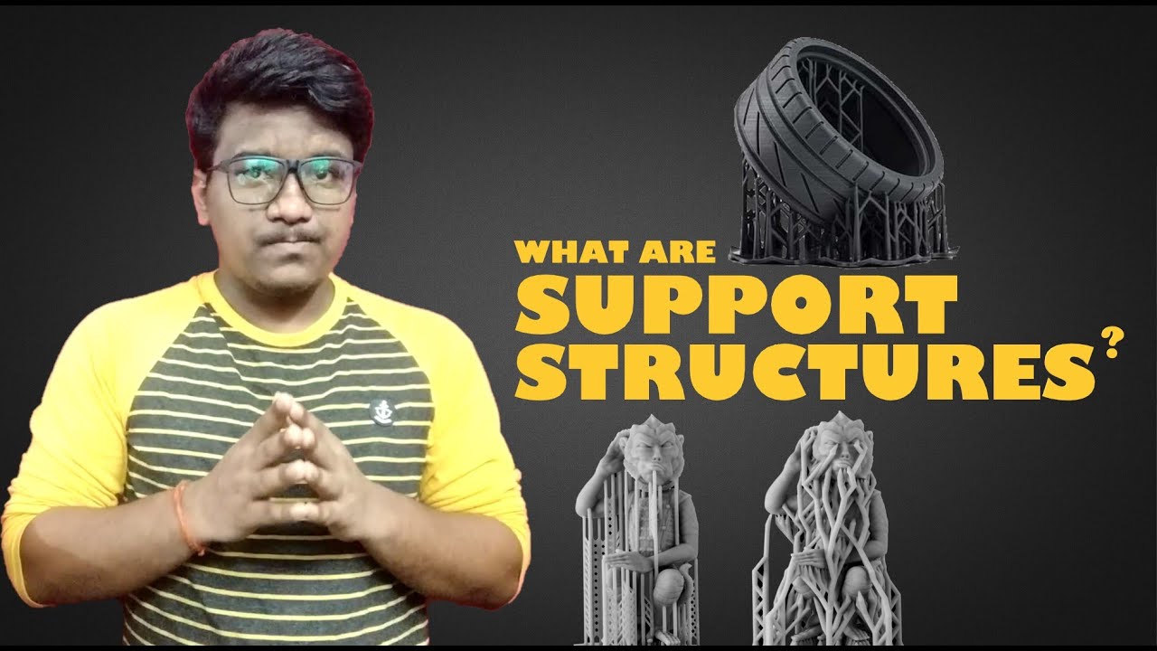 How to use Support Structures for overhangs and Bridges ? - YouTube