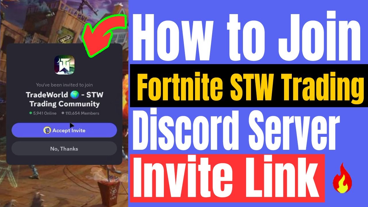 How to Join Fortnite STW Trading Discord Server Invite Link - YouTube
