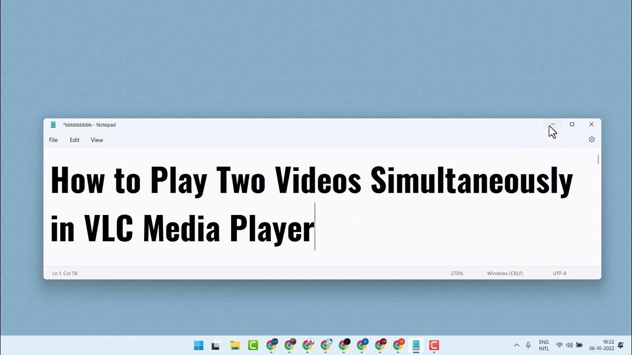 How to Play Two Videos Simultaneously in VLC Media Player - YouTube
